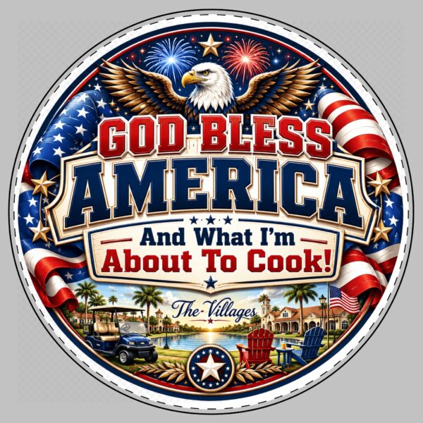 God Bless America™ Patriotic Round Glass Cutting Board | 11.8″ Premium ...